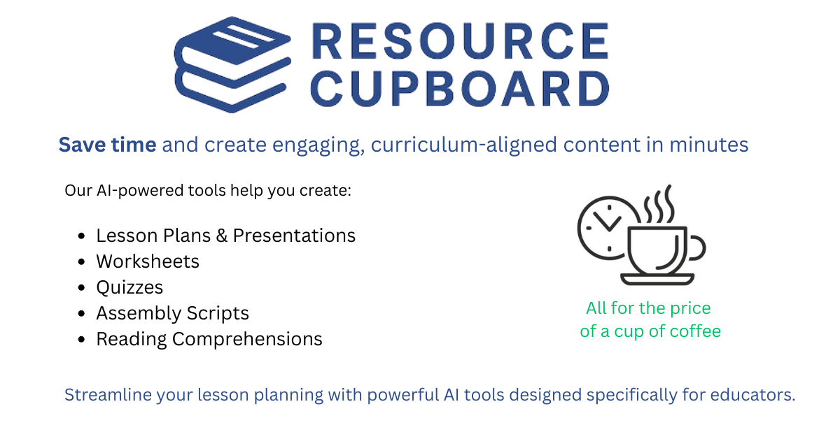 Resource Cupboard | AI Lesson Plans, PowerPoints & Teaching Resources